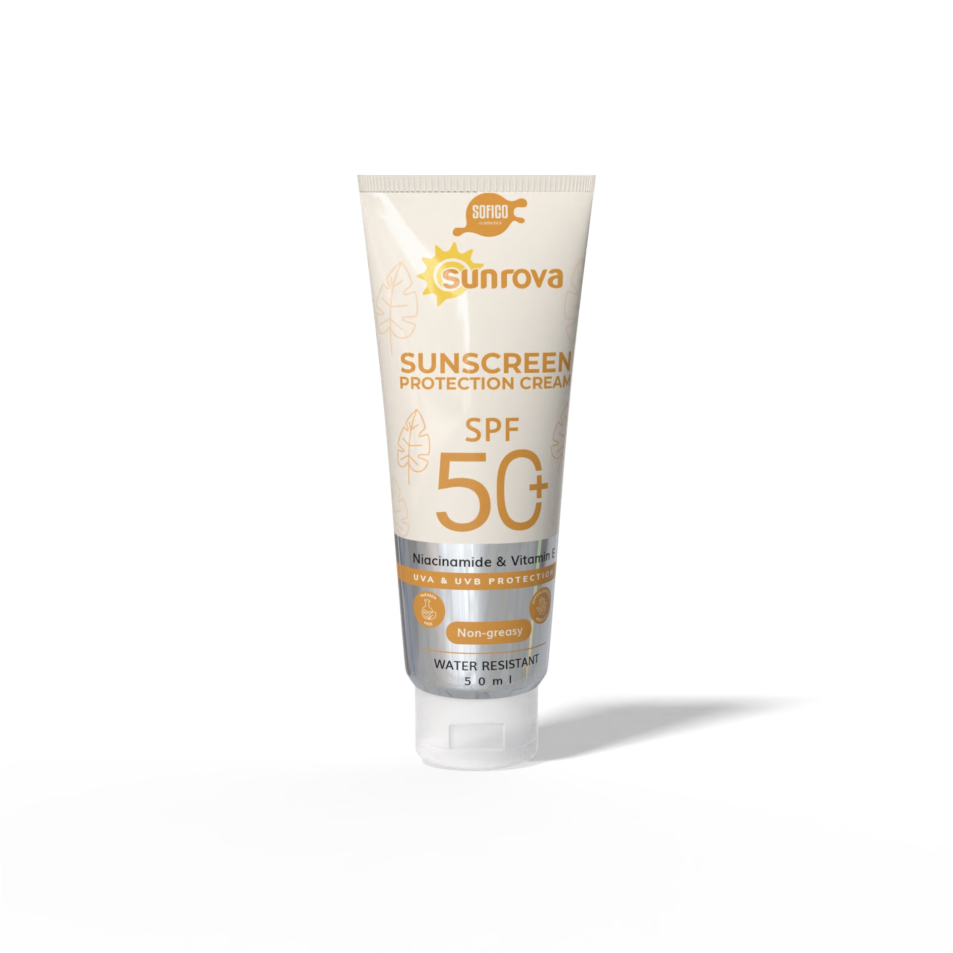 Sunrova Sunscreen Protection Cream for adults with SPF 50 , niacinamid ...